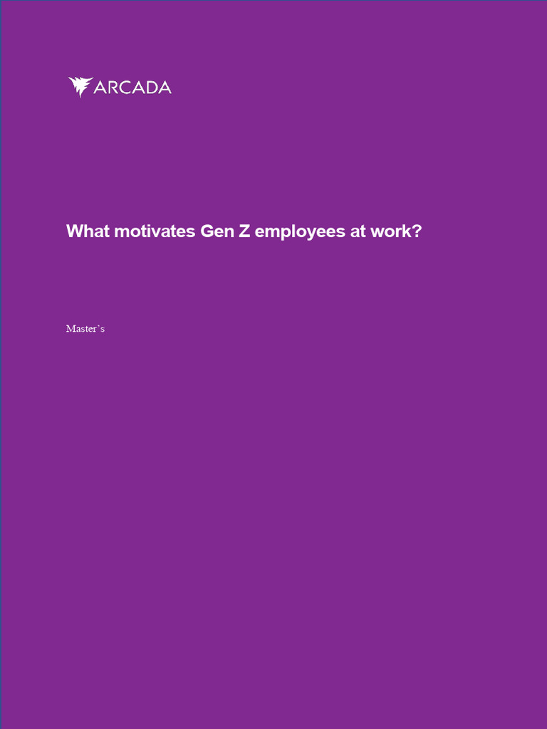 Motivating Gen Z in the Workplace | PDF | Motivation | Motivational