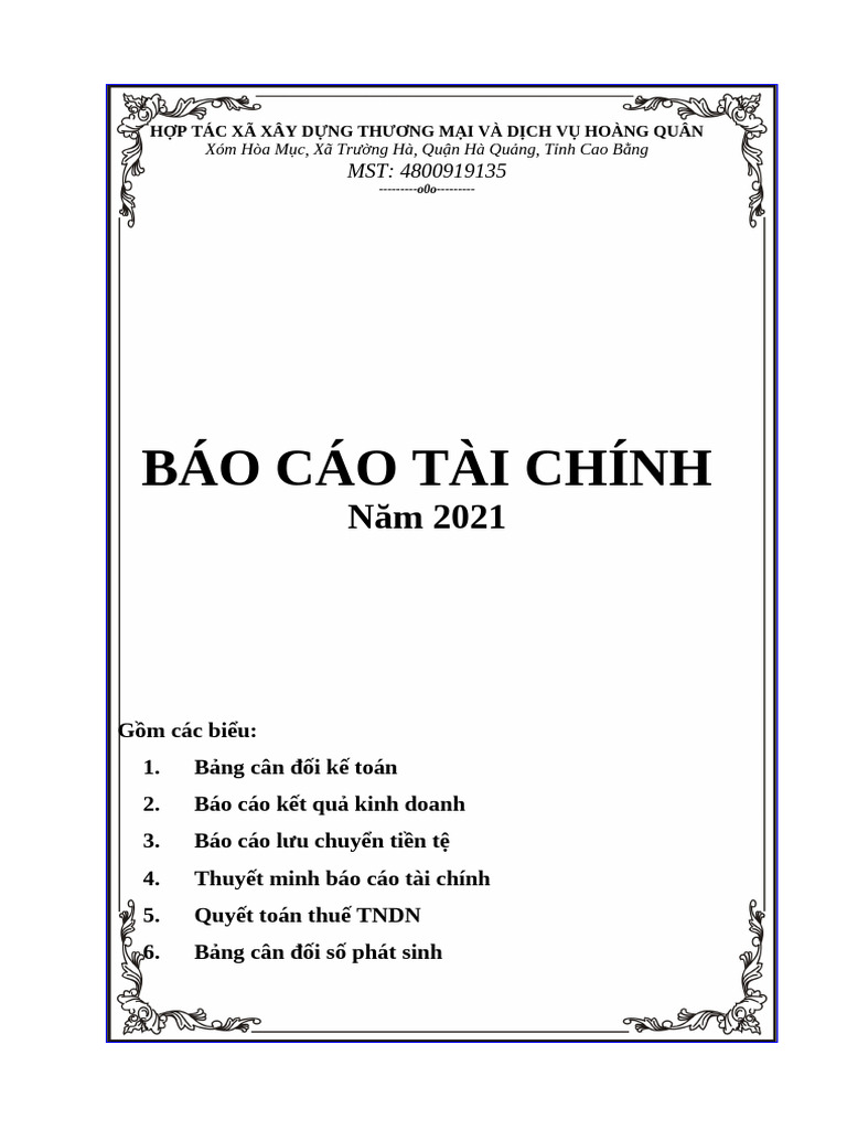 Bìa BCTC | PDF