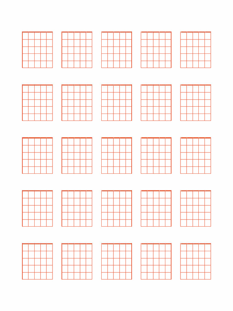 5x5 Blank Guitar Chord Chart | PDF