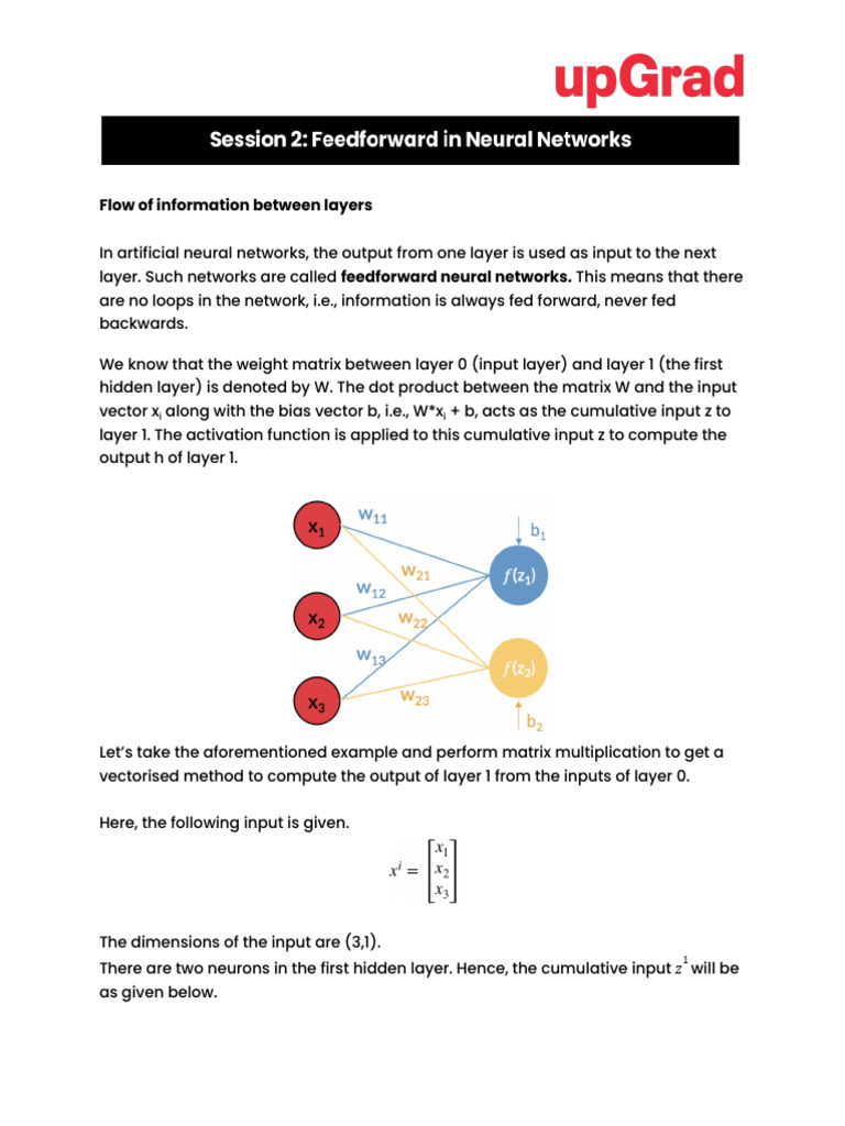 Feedforward in Neural Networks | PDF | Mean Squared Error | Statistical Classification