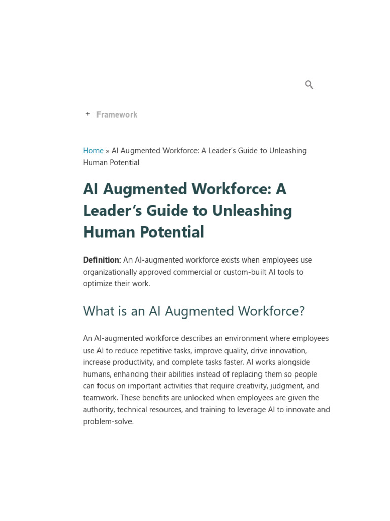 AI Augmented Workforce Insights | PDF | Artificial Intelligence ...