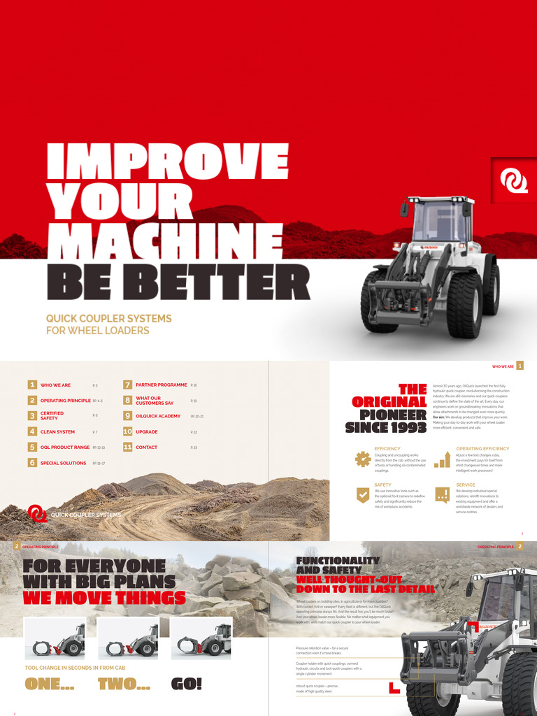 OilQuick Deutschland Product Broschure Wheel Loader-2020 15c BS en | PDF | Loader (Equipment)