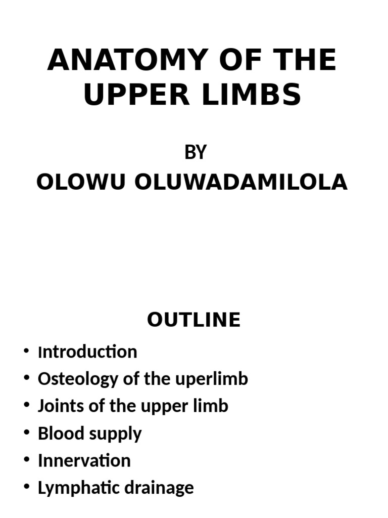 Anatomy of The Upper Limbs | PDF | Arm | Elbow
