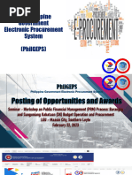 Philgeps Presentation | PDF | Business | Finance & Money Management