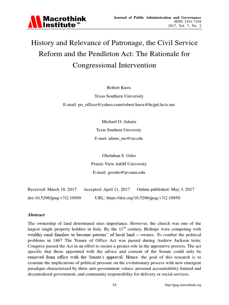 History and Relevance of Patronage The C | PDF | Collective Bargaining ...