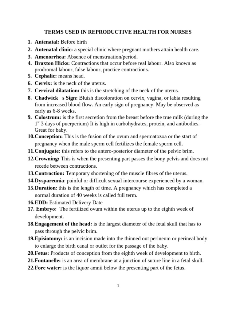 Reproductive Health For C - Nurses | PDF | Pregnancy | Childbirth