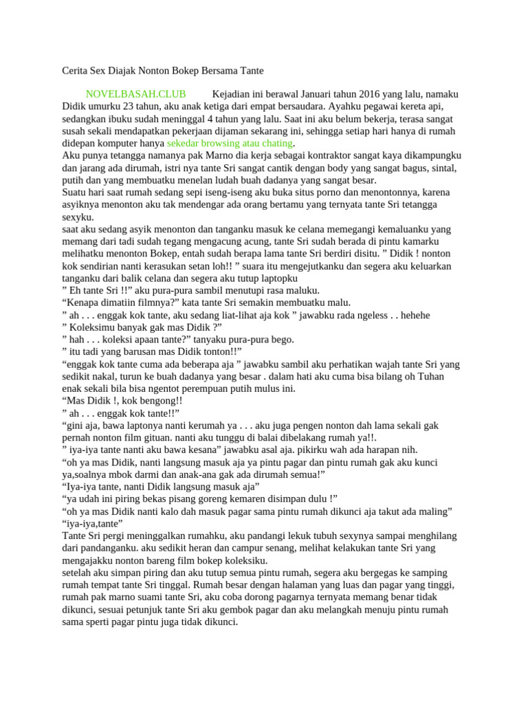Nonton Bokep Bareng Tante Sri | PDF