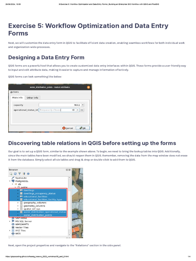 Exercise 5 - Workflow Optimization and Data Entry Forms | PDF | Geographic Information System ...