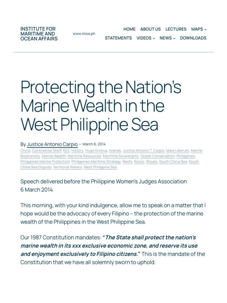 Protecting The Nation's Marine Wealth in The West Philippine Sea ...