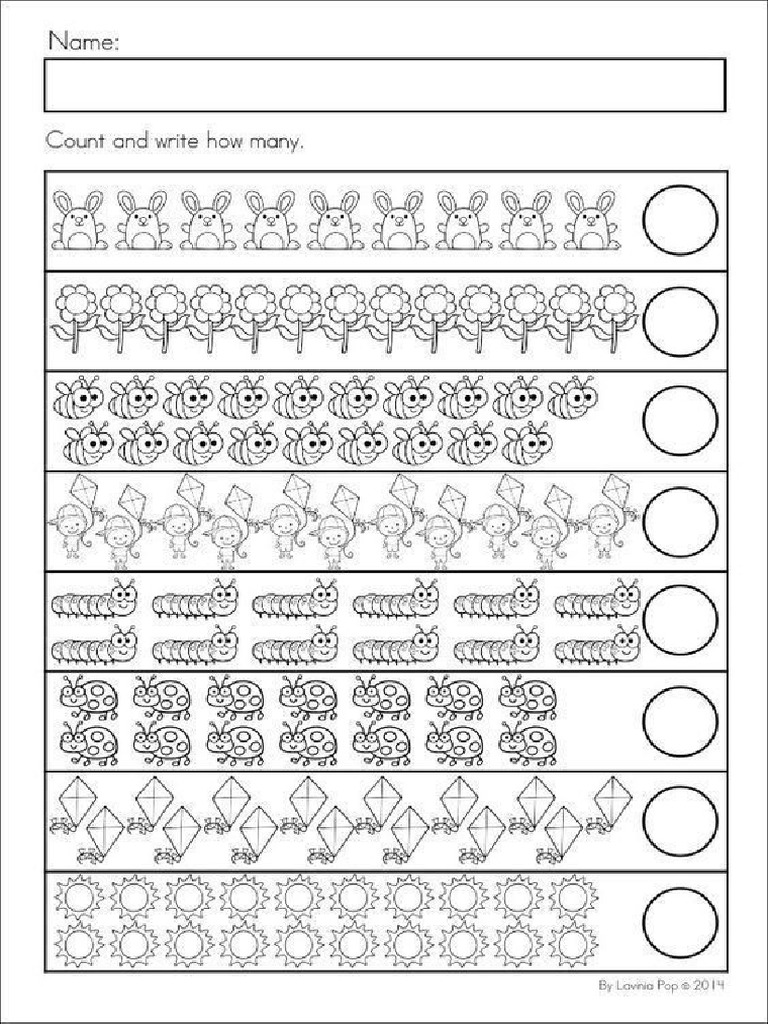 LKG Maths Worksheet | PDF