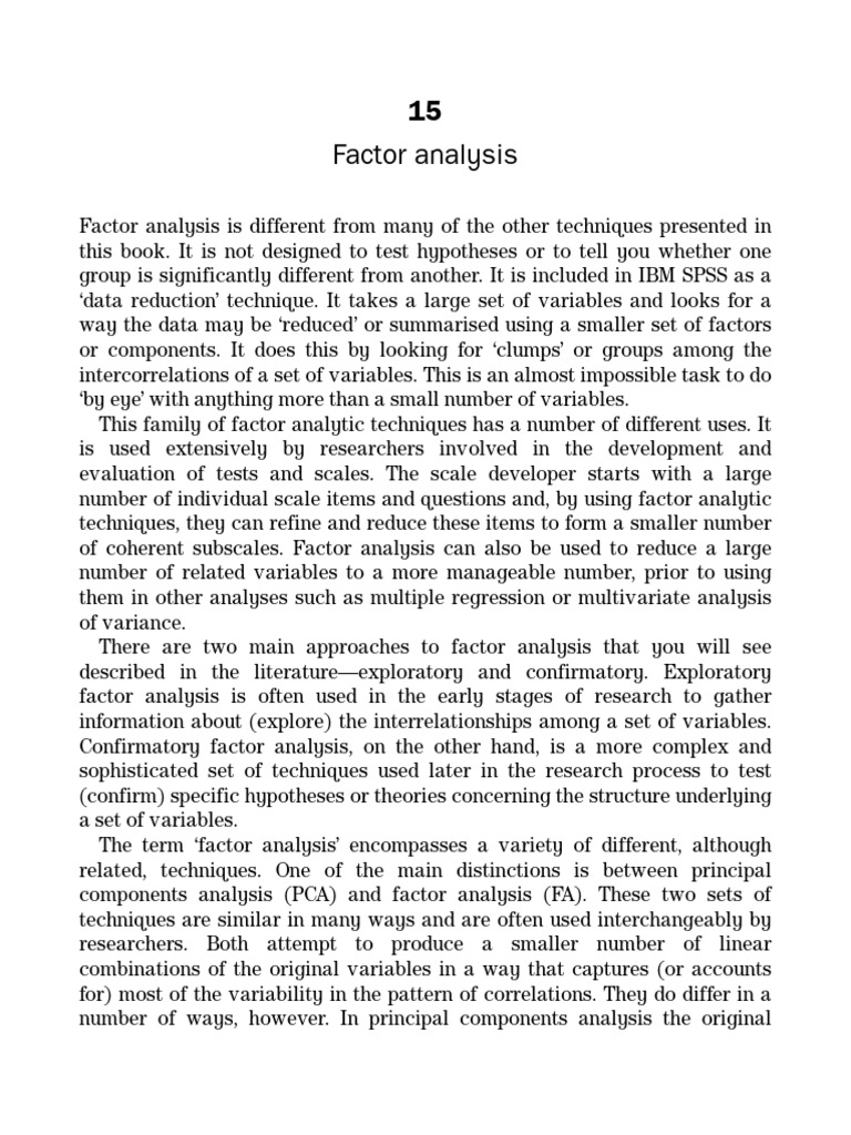 Chapter 6-Factor Analysis | PDF | Factor Analysis | Principal Component Analysis