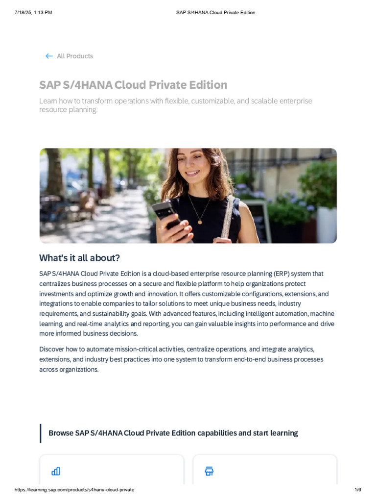 SAP S/4HANA Cloud Private Edition Overview | PDF | Business
