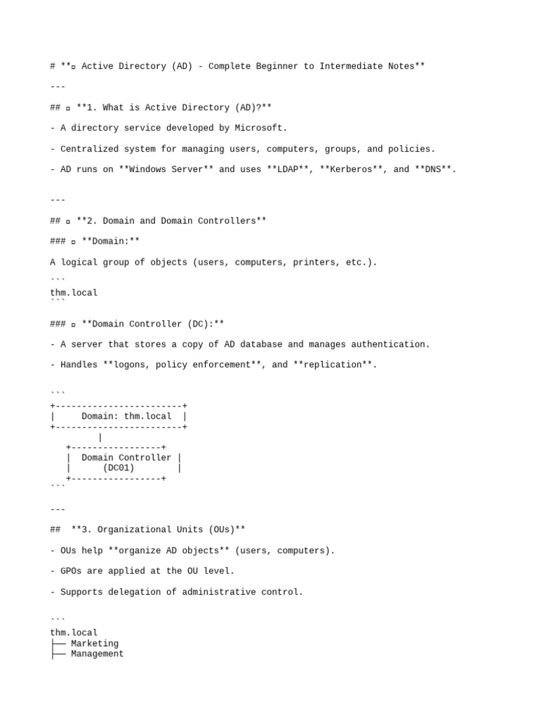 Active Directory Basics 34r | PDF | Group Policy | Active Directory