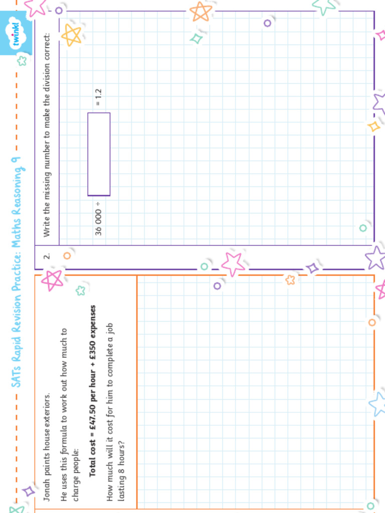 SATs Rapid Revision Practice - Maths Reasoning 9 | PDF