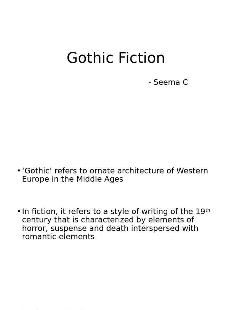 Gothic Fiction 89192 | PDF