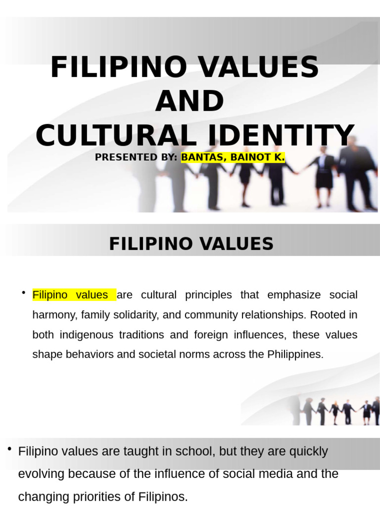 Filipino Values and Cultural Identity | PDF | Philippines | Psychology