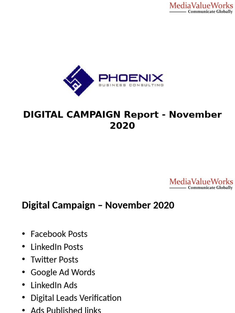 Phoenix Digital Media Deck - Report November-MVW | PDF | Computer ...