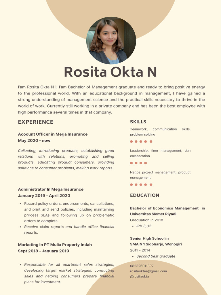 Cv Rosita Okta | PDF