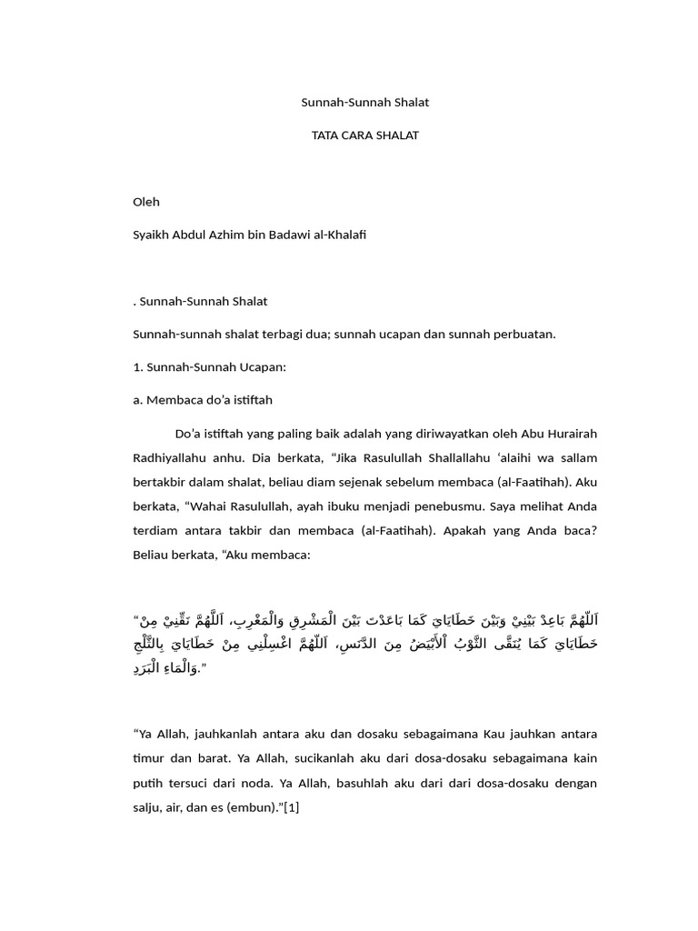 Panduan Sunnah Shalat Lengkap | PDF