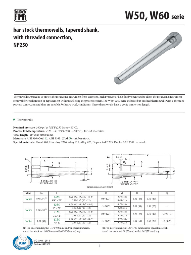 RC5 Data Sheet W50-60 @en | PDF | Mechanical Engineering