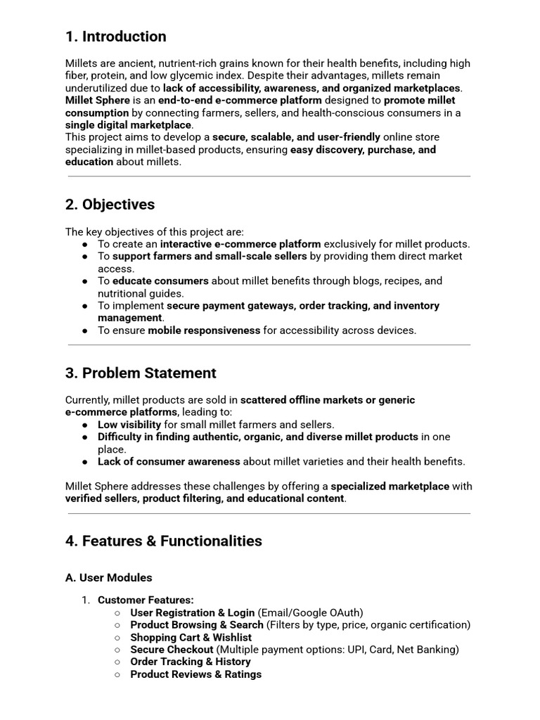 Project Synopsis Format For 7th 2 2 | PDF | E Commerce | Online Shopping