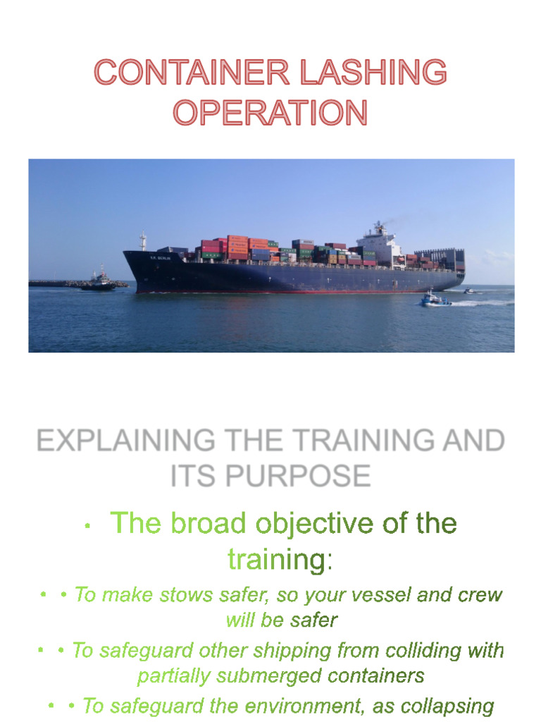 Container Lashing Operation | PDF | Containerization | Cargo