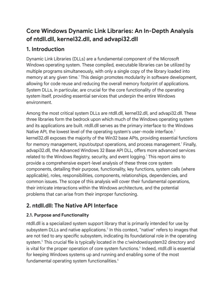 Windows DLLs Functionality Research | PDF | Windows Registry | Process (Computing)