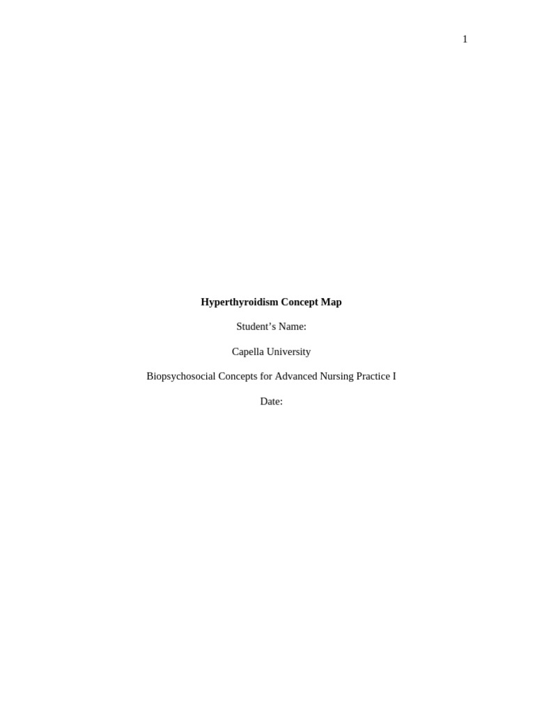 Hyperthyroidism Concept Map | PDF | Hyperthyroidism | Hypothyroidism
