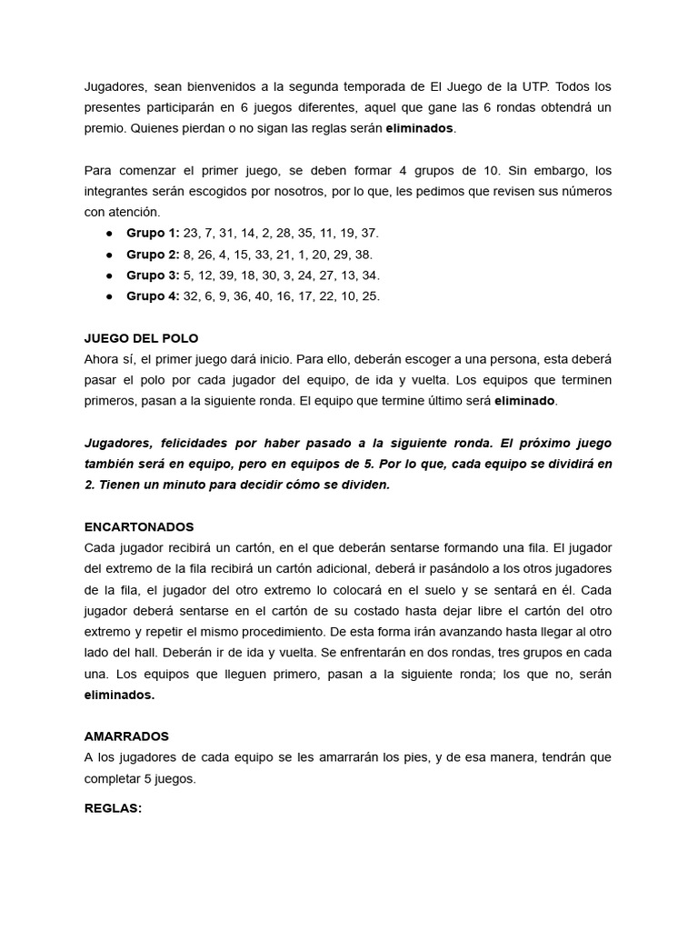 Speech Squid Games 2 | PDF