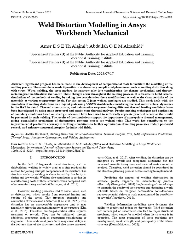 Welding Distortion Modelling in ANSYS | PDF | Construction | Welding
