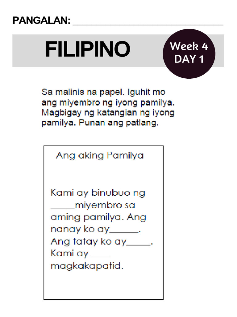 Grade 2 Filipino Week 4 | PDF