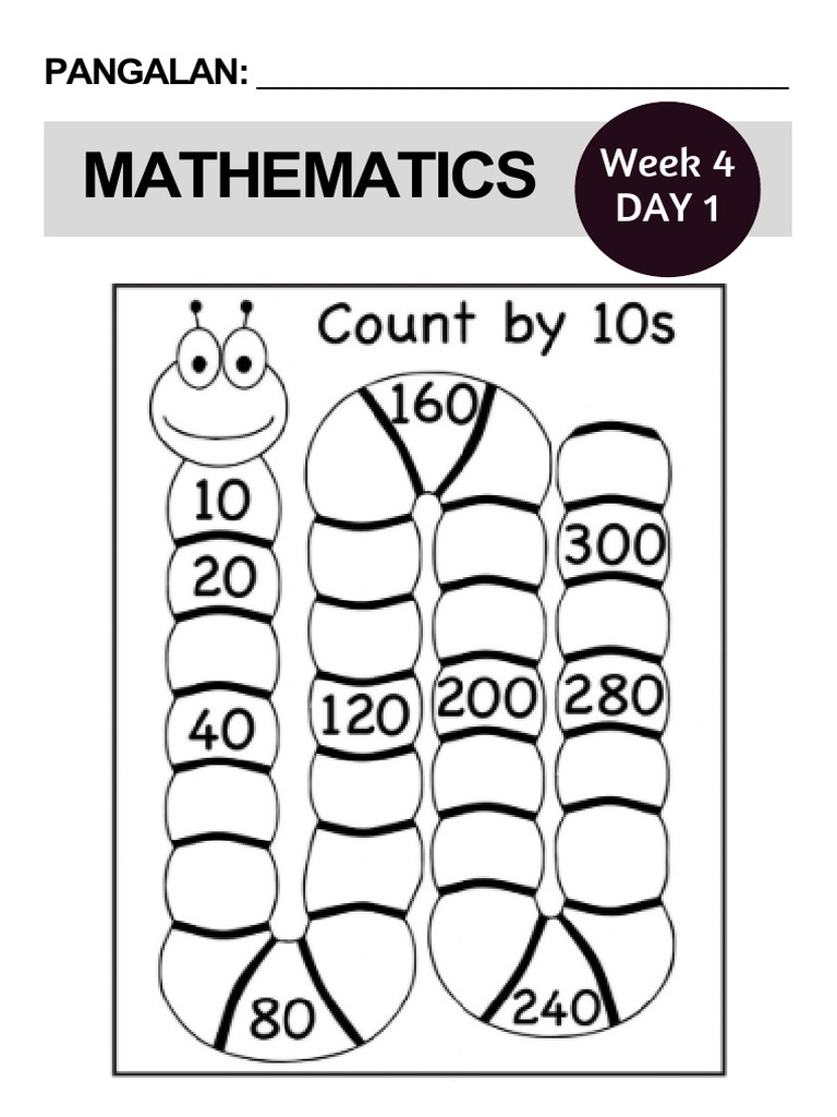 Week 4 Mathematics Worksheets | PDF