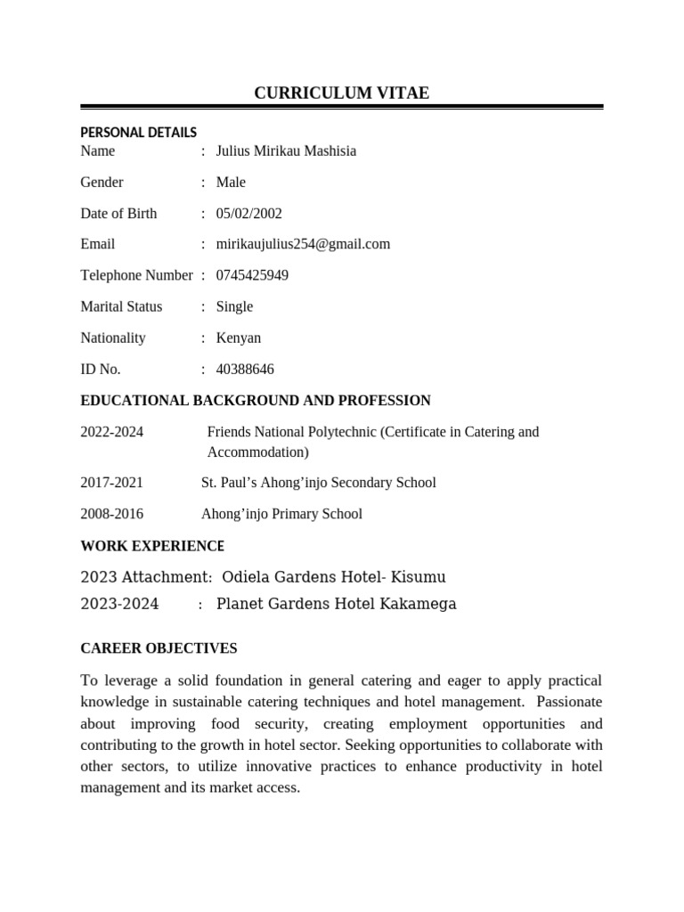 Julius CV | PDF