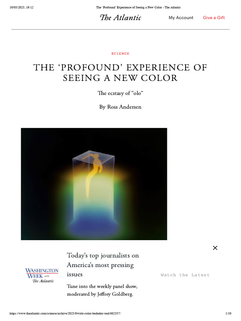 The Profound' Experience of Seeing A New Color - The Atlantic ...