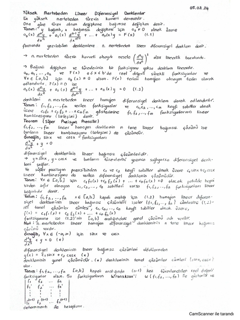 Diferansiyel Denklemler 2 | PDF