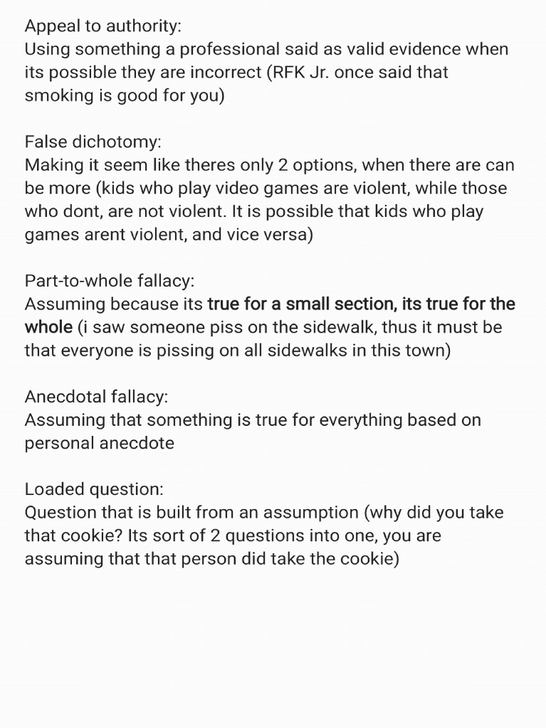 Logical Fallacies | PDF