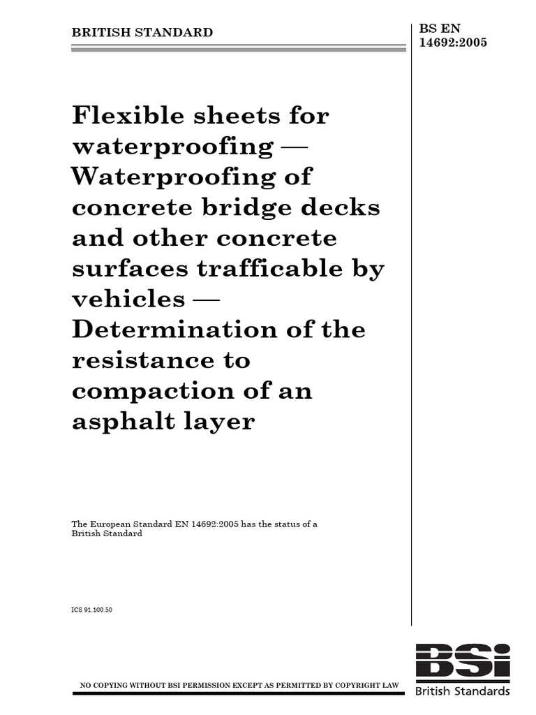 Waterproofing Standards for Bridge Decks | PDF | Building Engineering ...