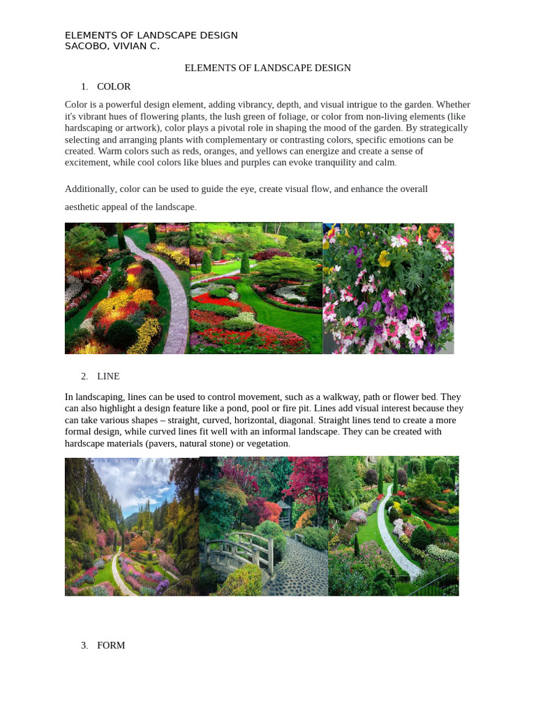 Elements of Landscape Design | PDF | Color | Landscape