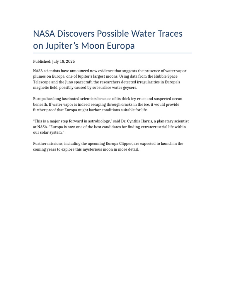 Science News Article 2 | PDF