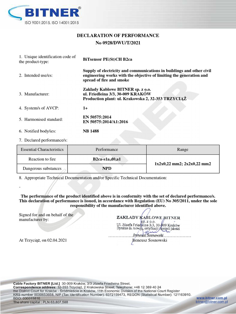 0928 DWU T 2021 BiTsensor PE (ST) CH B2ca en | PDF