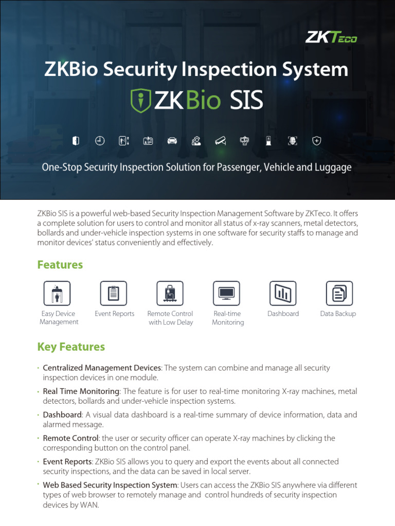 ZKBio SIS: Comprehensive Security Management | PDF | Network Interface ...