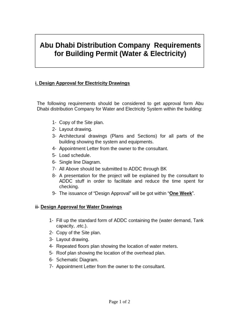 ADDC Building Permit Requirements | PDF