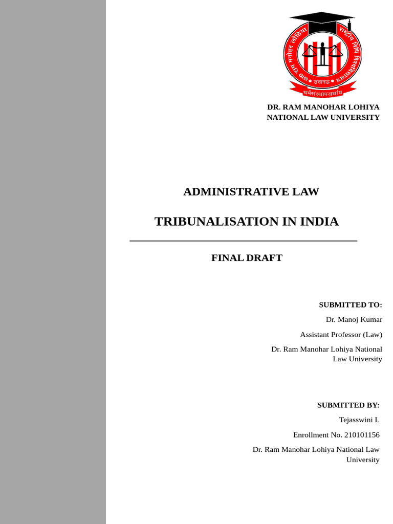 Administrative Law Final Draft | PDF | Tribunal | Jurisdiction