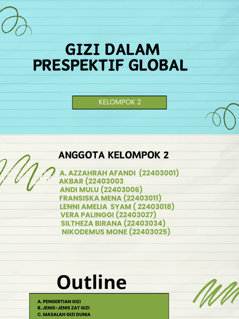 Gizi Dalam Prespektif Global Kelompok 2 | PDF