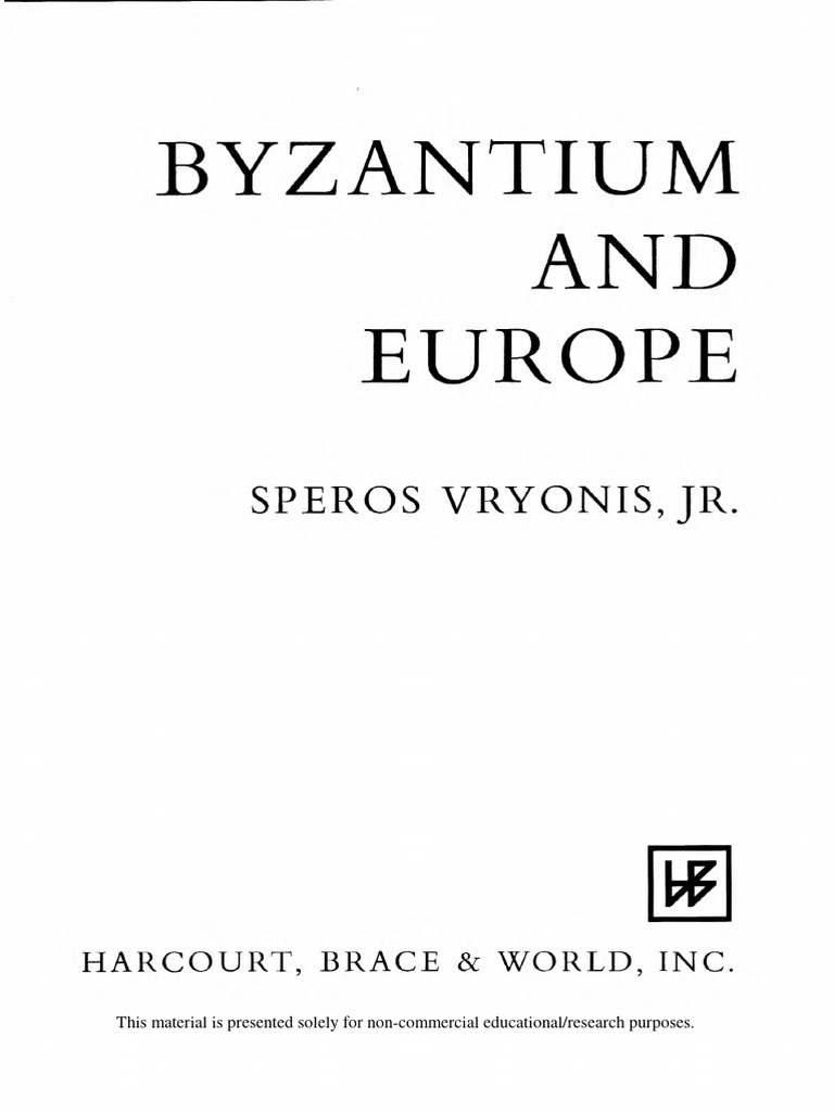 Vryonis 1967 Byzantium Europe | PDF | Cost Of Living | Constantine The ...