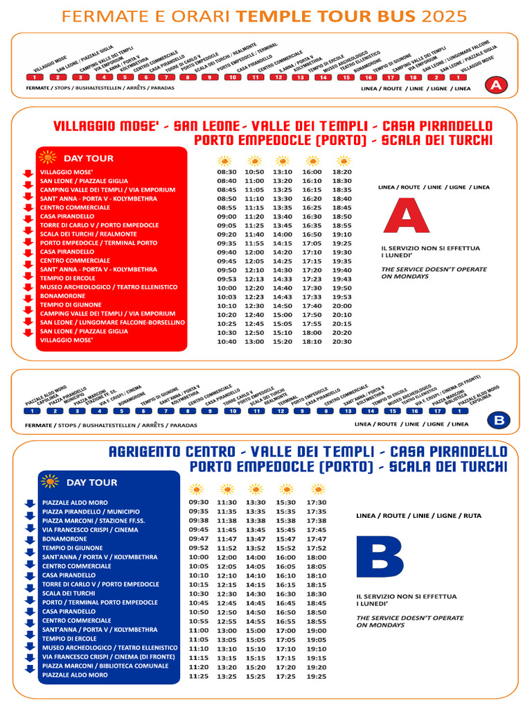 FERMATE E ORARI 2025 Vert | PDF