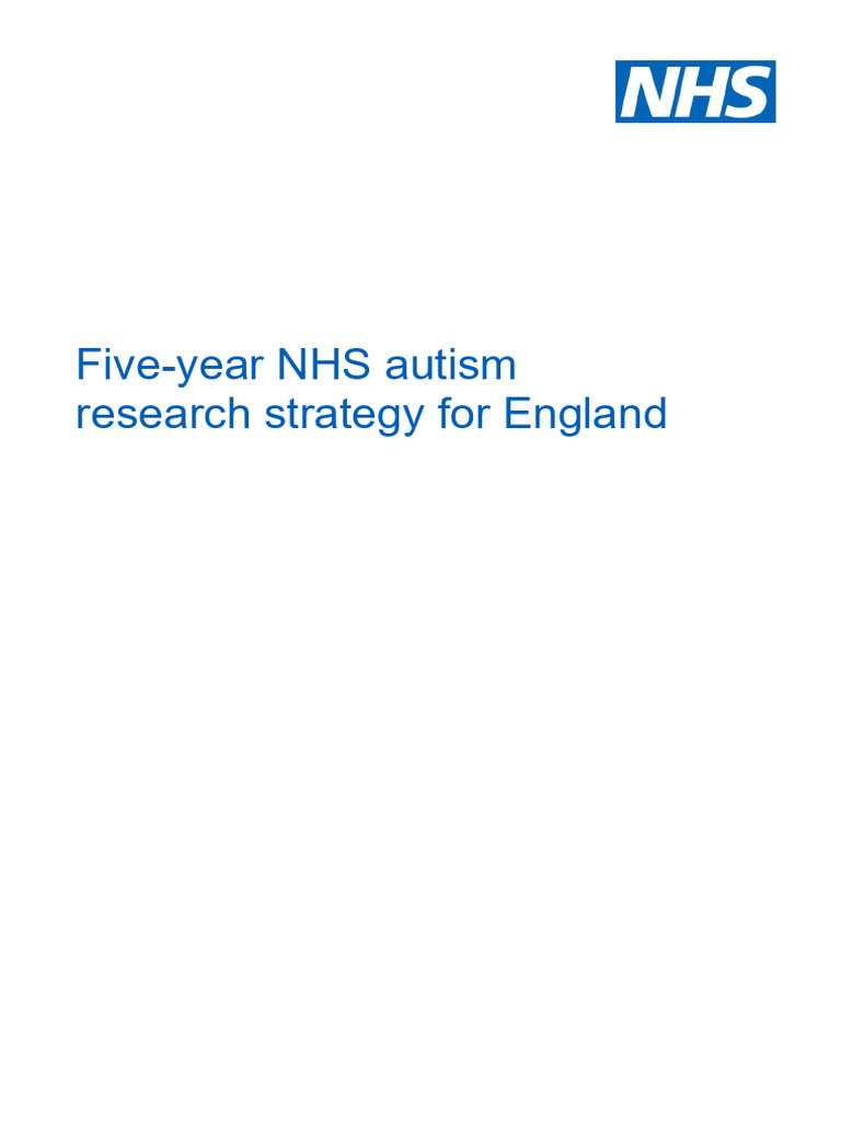 B1004 Five Year NHS Autism Research Strategy For England March 2022 ...