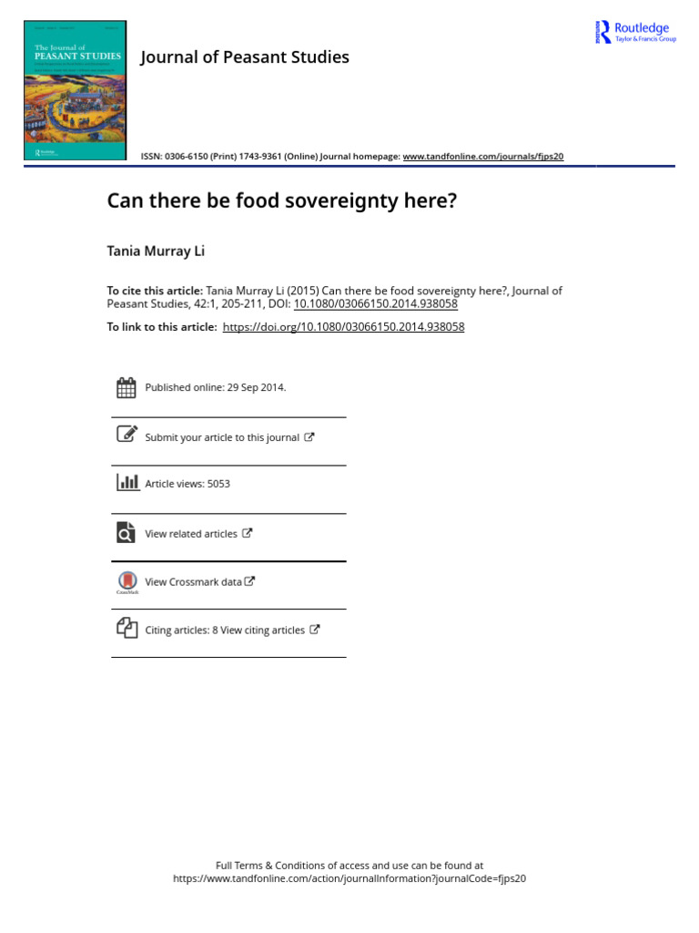 Food Sovereignty Challenges in Indonesia | PDF | Agriculture | Crop ...