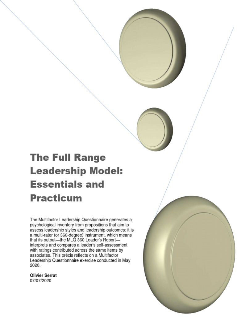 Full Range Leadership Model Overview | PDF | Leadership ...