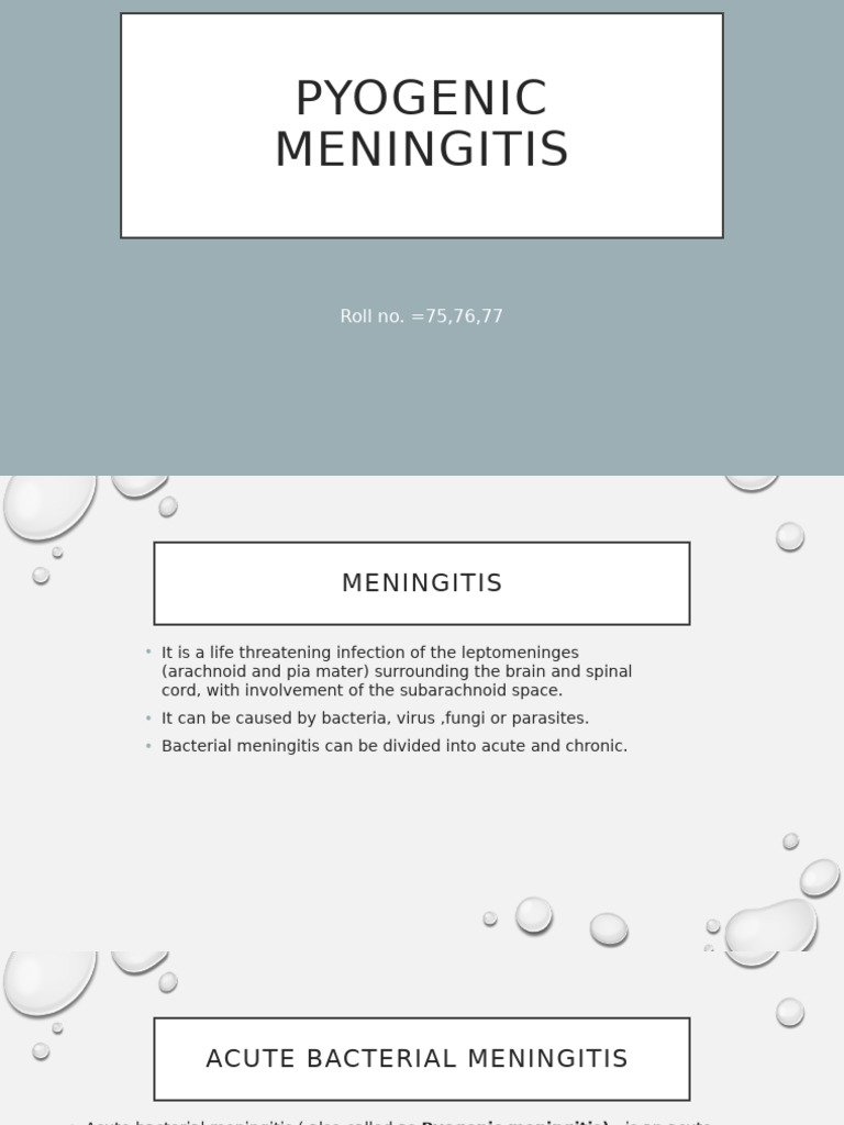 Acute Bacterial Meningitis Overview | PDF | Meningitis | Lipopolysaccharide